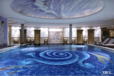 Grand Swirl Pool Pool Mosaics - MEC - Bespoke Luxury Mosaics