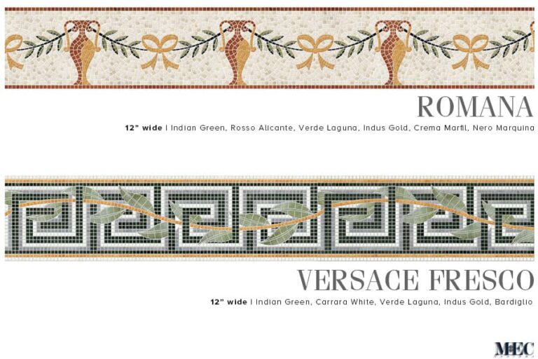 Romana & Versace Fresco Mosaic Border Tiles - MEC Artworks