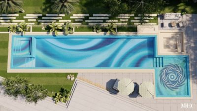 Whirlpool Swirl Pool Mosaic - MEC Artworks