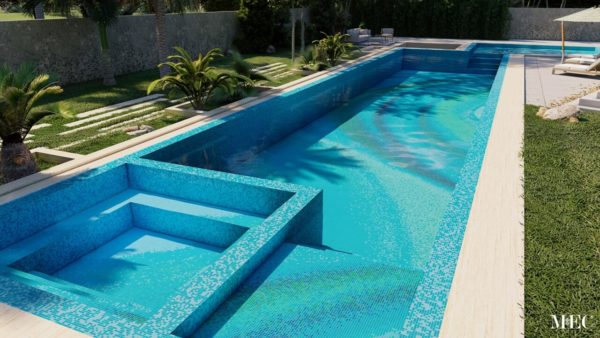 Whirlpool Swirl Pool Mosaic - MEC Artworks