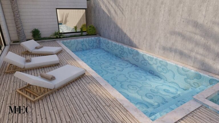 Cloud Swirl Pool Glass Tile - MEC Artworks