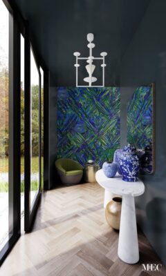 Enviro Green Leaf Mosaic Wall Art Tile - MEC - Bespoke Luxury Mosaics
