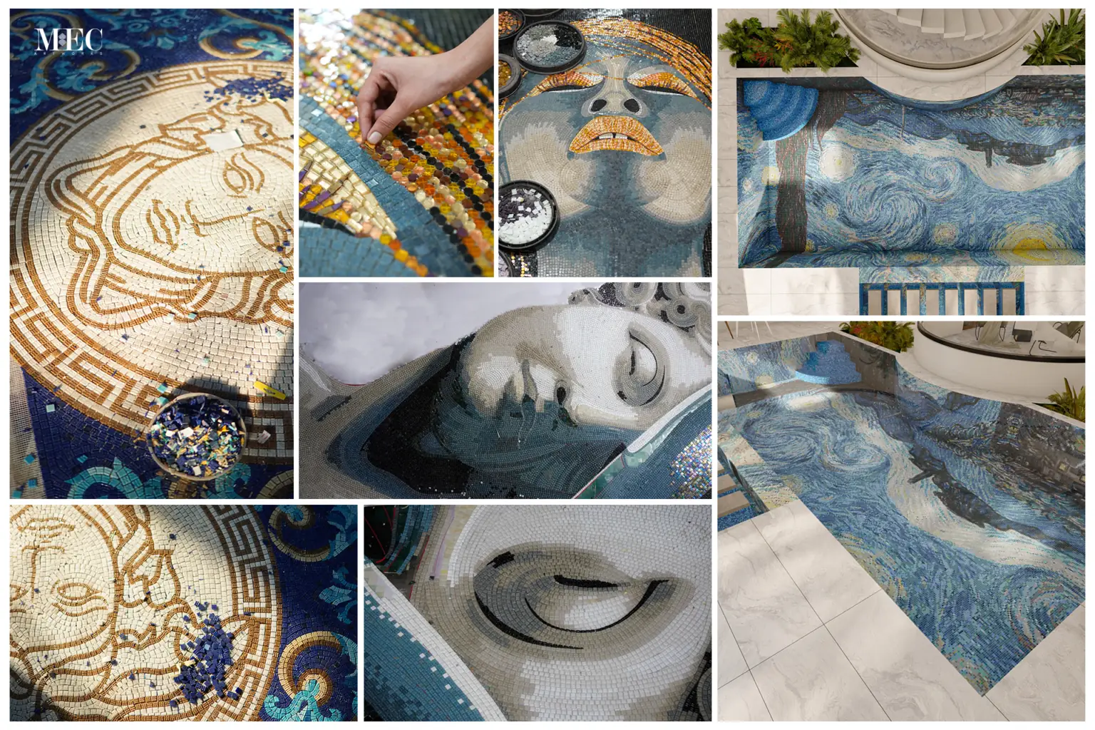 Mosaic Painting Murals - 7 Famous Artworks Recreated in Mosaic Tile ...