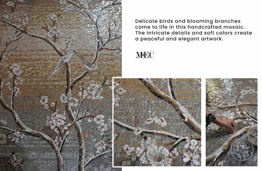 Botanical Mosaic Ideas: Elevating Your Home with Floral & Leaf Designs - MEC Artworks