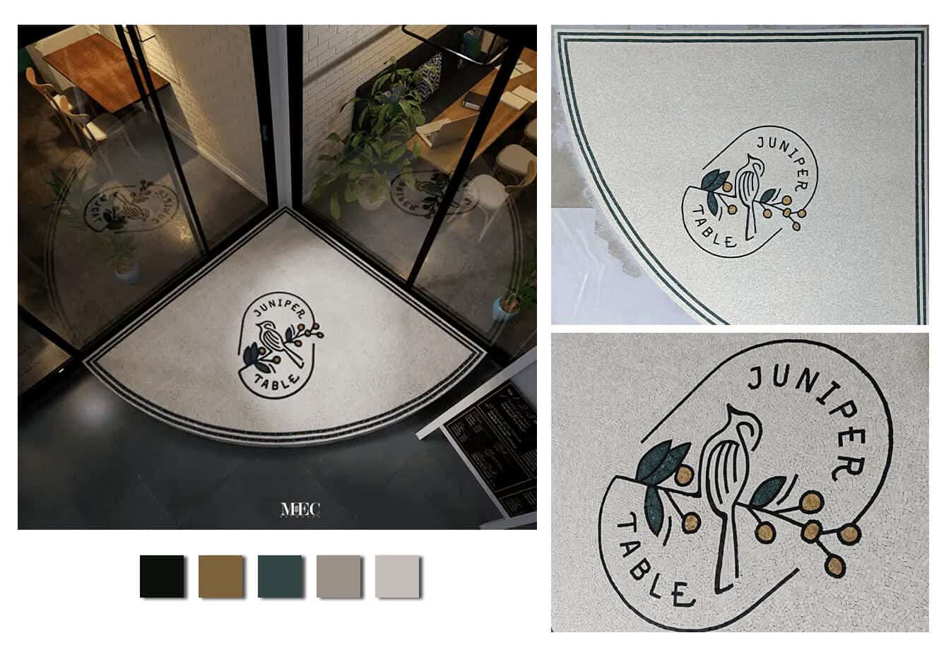 Marble Mosaic for Juniper Table at Kimpton Rowan Palm Springs | IHG Hotels & Resorts - MEC Artworks